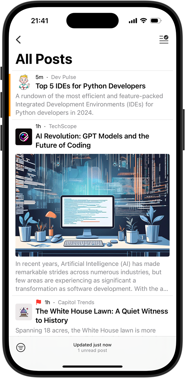 RSS Mobile - A Standalone App for Reading Feeds